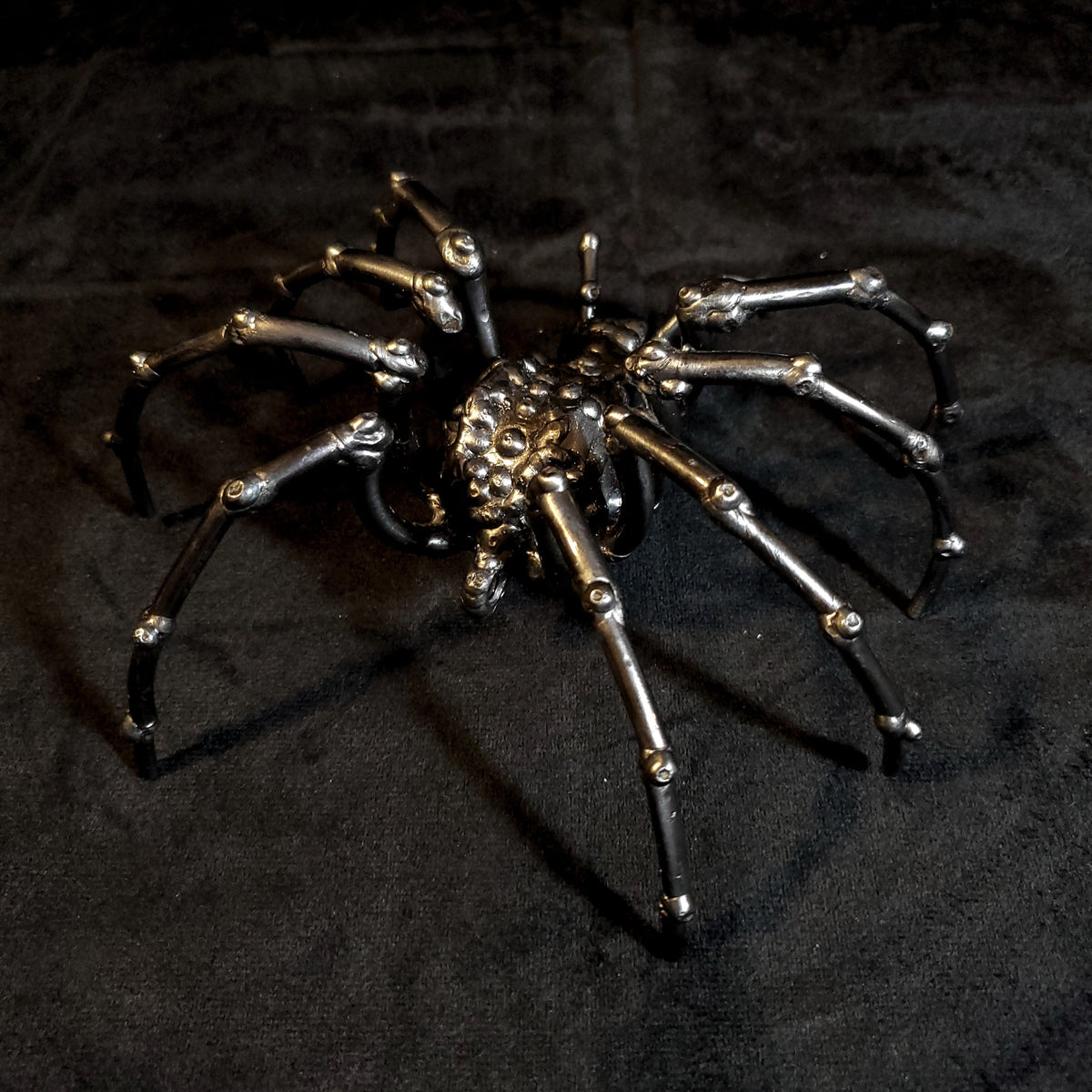 Welded Metal Spider Figurine, Steel Spider Sculpture, Handmade Arachni ...