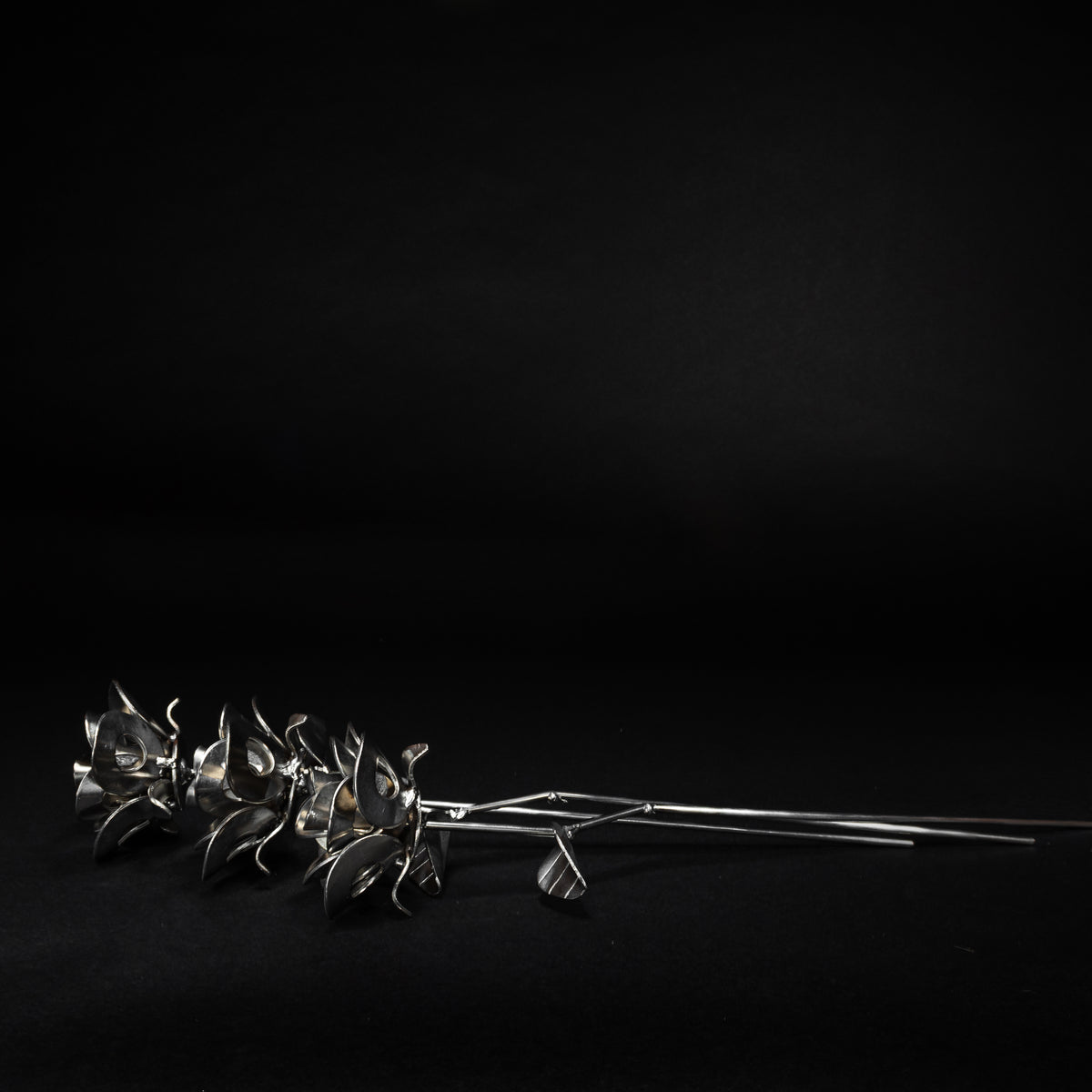 Three Metal Roses, Welded Steel Roses, Metal Immortal Roses, Steampunk ...