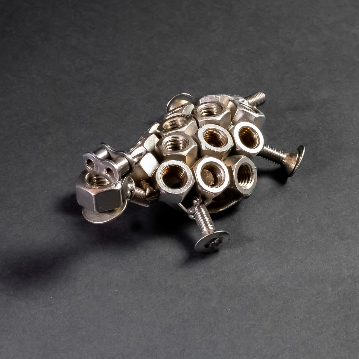 Scrap Metal Turtle Figurine, Steel Tortoise, Nuts and Bolts Turtle Scu ...